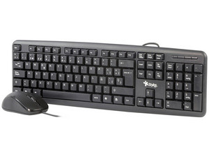 Kit de Teclado y Mouse Stylos STPKTM20504018, USB, Color Negro.