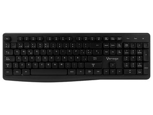 Teclado Vorago Inalámbrico, Multimedia, Color Negro.