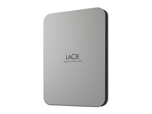 Disco Duro Portátil LaCie Mobile Drive de 2TB, USB-C, Color Plateado.