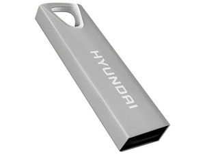 Unidad Flash USB 2.0 Hyundai Bravo Deluxe de 64GB. Color Plateado.