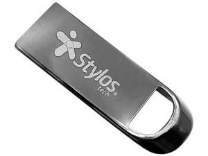Unidad Flash USB 2.0 Stylos ST500 de 128GB. Color Plata.