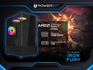 PC Gamer Powerbit Iron Fury: Procesador AMD Ryzen 7 5700G (hasta 4.6 ...