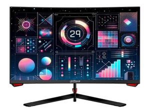 Monitor Gamer curvo Dahua LM24-E230C de 23.6", Resolución 1920 x 1080 ...