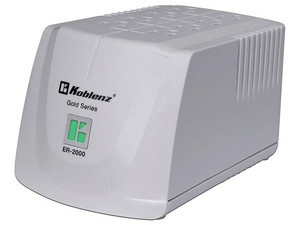 Regulador Koblenz ER-2000 de 2000VA/800W con 8 contactos. Color Blanco.