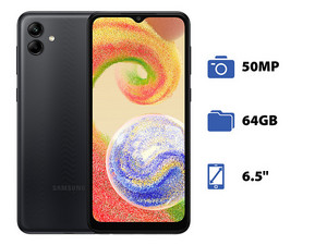 Samsung A04 4+64GB LTE Black Dual Sim