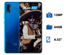 Smartphone ZTE Blade A51: Procesador Octa Core (hasta 2.0 GHz), Memoria ...