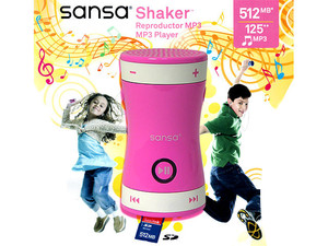 Sansa Shaker MP3, 512MB, Color Rosa. Cambia de Canción y Activa Sonidos ...