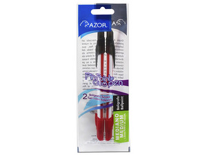 Bolígrafo AZOR Pin Point Duo de Punto Mediano, Color Rojo/Negro, (2 Piezas).