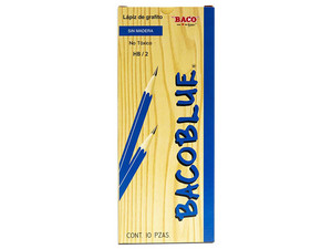 Paquete de Lápices Baco Bacoblue, 10 piezas. Color Azul.