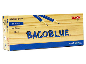 Paquete de Lápices Baco Bacoblue, 50 piezas. Color Azul.