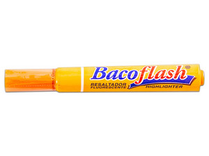 Resaltador BACOFLASH, 12 pzas, Color Naranja.
