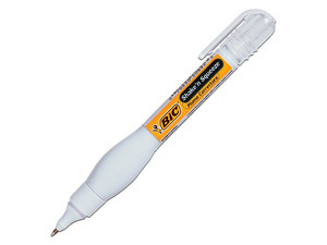 Corrector en Pluma Bic Shake and Squeeze. Color Blanco