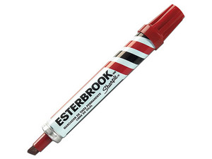 Marcador permanente BEROL ESTERBROOK, Color Rojo, Paquete con 12 piezas.