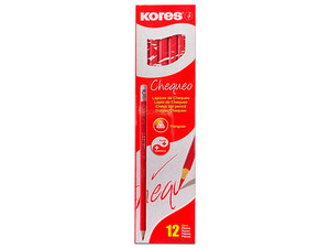 Lápiz Kores kores Triangular, Color Rojo, (Caja con 12 Piezas).