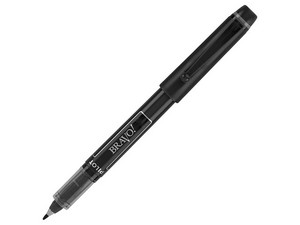 Marcador Pilot Bravo, Punta Mediana, Caja con 12 Piezas. Color Negro.