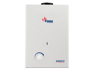 Boiler de paso Cinsa CIN-06, gas natural, 6L, color blanco.