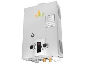 Boiler de paso GaxEco ECO9000, gas LP, 9L, color blanco.
