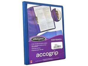 Carpeta Acco Grip T3 SH-973, Tamaño Oficio, Color Azul obscuro, 4 piezas.