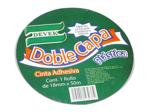 Cinta de Empaque Devek PDC103, Doble Capa de 18mm x 50m de Polipropileno.