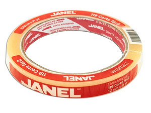 Cinta Adhesiva Janel 119 de 12mm x 65m, Transparente. | pcel.com