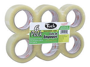 Cinta Adhesiva TUK 278 de 48mm x 150m, transparente. Paquete con 6 piezas