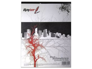 Block Rayter Tamaño Carta, Milimétrico, de 50 Hojas, Color Blanco.
