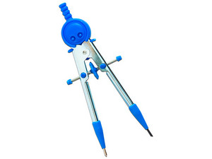 Compás Escolar Baco C-103, Color Azul.