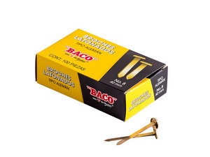 Broche Latonado Baco tipo Alemán de 22mm, 100 piezas.