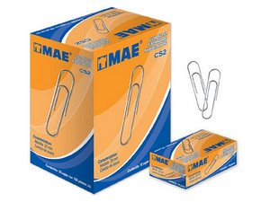 Clip Mae Estándar No. 2, Paquete con 10 cajas de 100 piezas c/u.