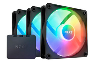 Kit de 3 Ventiladores NZXT F120 RGB, 1800RPM, 120mm, Color Negro.