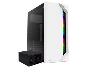Gabinete Acteck Viken GM434, ATX, (Incluye fuente de 500W). Color Blanco.