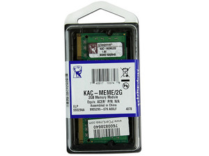 Memoria Kingston de 2GB, Modelo: KAC-MEME/2G