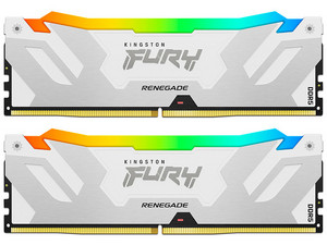 Memoria DIMM Kingston FURY Renegade White RGB, DDR5 PC5-48000 (6000MHz), CL32, 64GB (2x32GB).