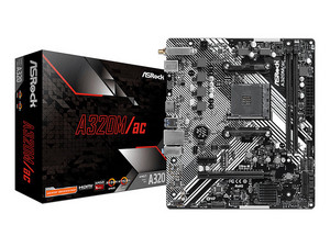 T. Madre ASRock A320M/AC, Chipset AMD A320, Soporta: AMD Ryzen 3ra, 4ta ...