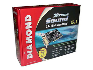 Tarjeta de Sonido Diamond Xtreme Sound 16-Bit, Sonido 5.1, PCI.