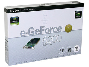 T. de Video eVGA GeForce 6200 con 256MB, AGP 8x y Salida a TV.