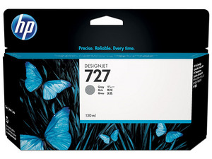 Cartucho de Tinta HP 727 Gris, Modelo: B3P24A, 130 ml.