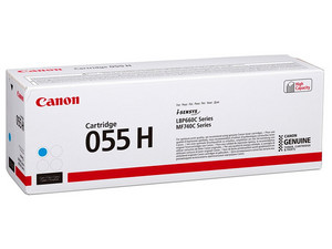 Cartucho de tóner Canon Cartridge 055H, Color Cian, ImageClass MF740C.