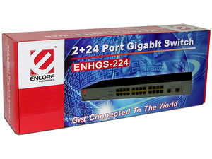 Switch ENCORE, Full duplex / Half duplex, 10/100 24 puertos + 2 Gigalan