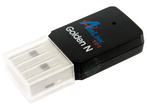 Mini Adaptador USB AirLINK101 Golden N, hasta 300Mbps.