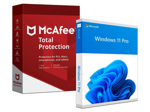 Microsoft Windows 11 Pro (64 Bits) en Español, OEM, Incluye Antivirus McAfee Total Protection, 1 ...